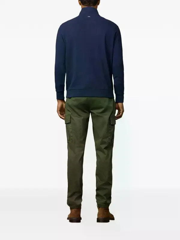 HACKETT LONDON Pique-knit Quarter-zip Sweater