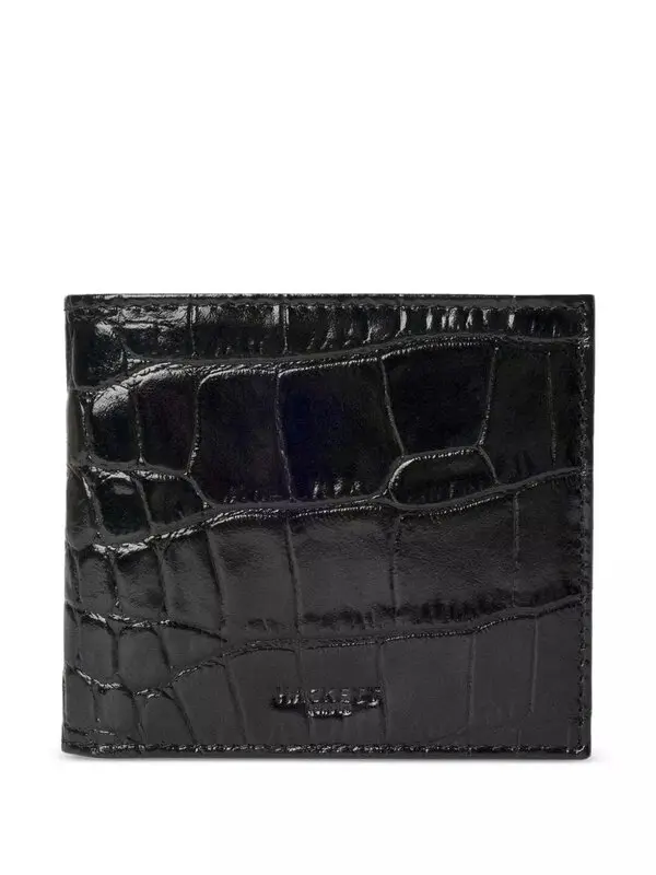 HACKETT LONDON Croc-stamped Billfold Wallet