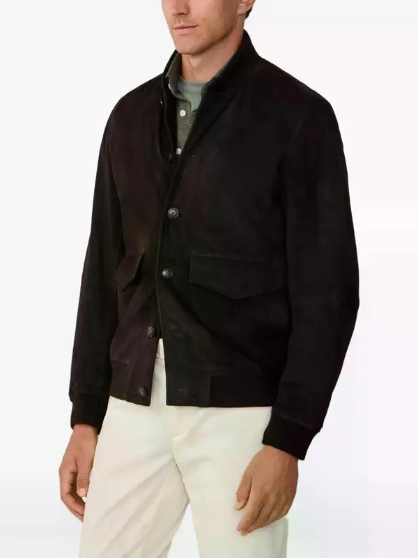 HACKETT LONDON Buttoned Suede Jacket