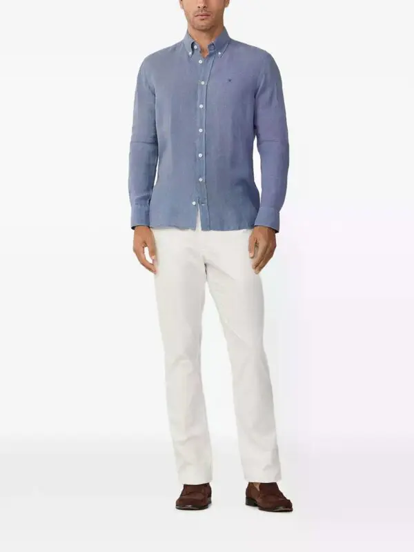 HACKETT LONDON Brompton Button-down Linen Shirt