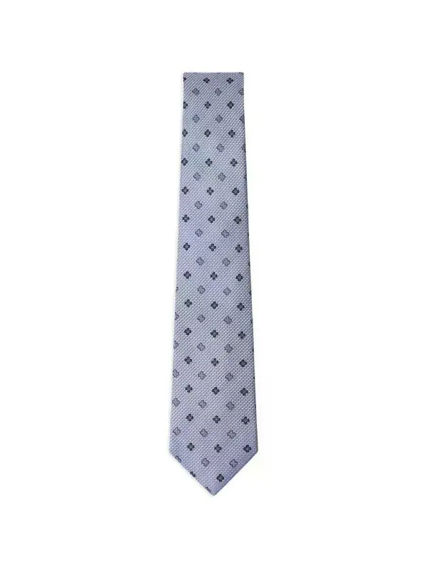 HACKETT LONDON Flower-outline Geometric-pattern Tie
