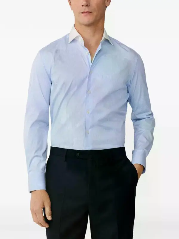 HACKETT LONDON Fine-stripe Pattern Shirt