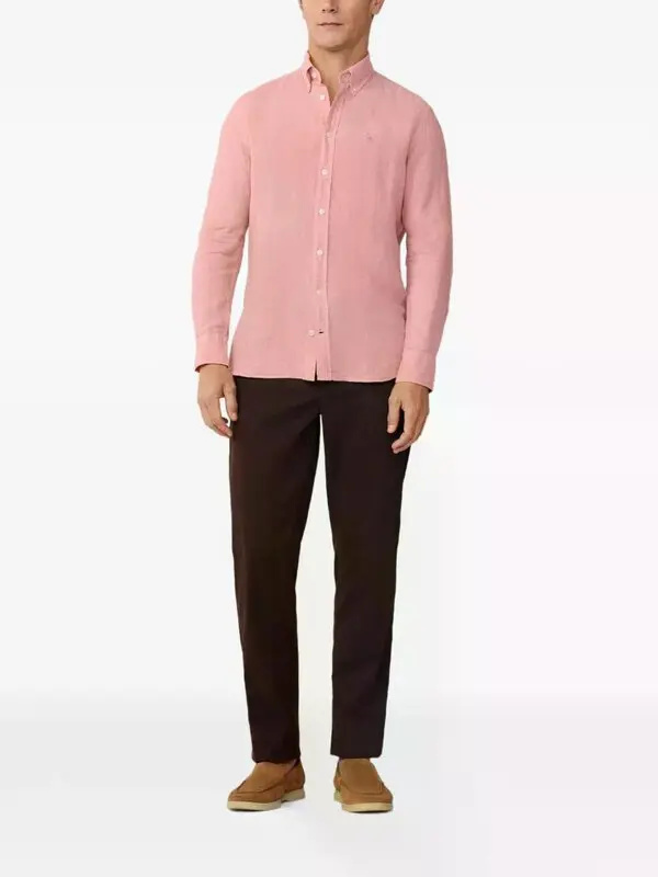 HACKETT LONDON Brompton Button-down Linen Shirt