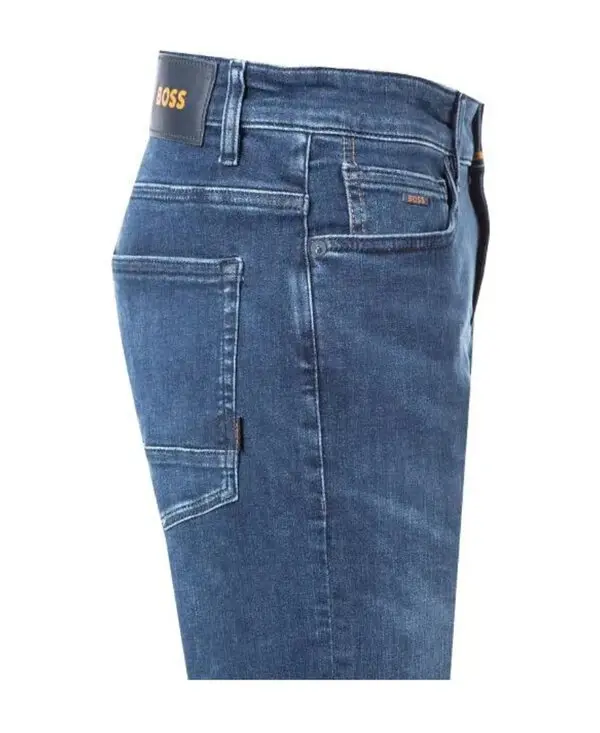 Hugo Boss Mid-wash Logo-patch Jeans