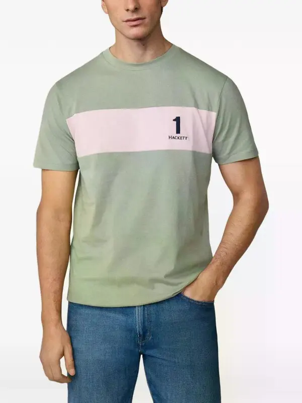 HACKETT LONDON Colour-blocked Panel T-shirt