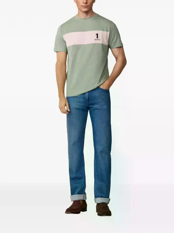 HACKETT LONDON Colour-blocked Panel T-shirt