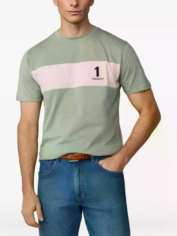 HACKETT LONDON Colour-blocked Panel T-shirt