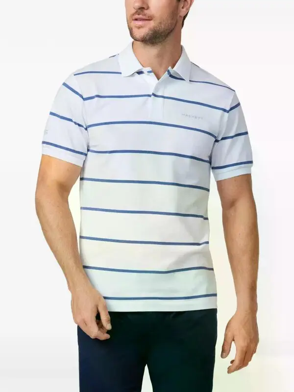 HACKETT LONDON Striped Pique Polo Shirt