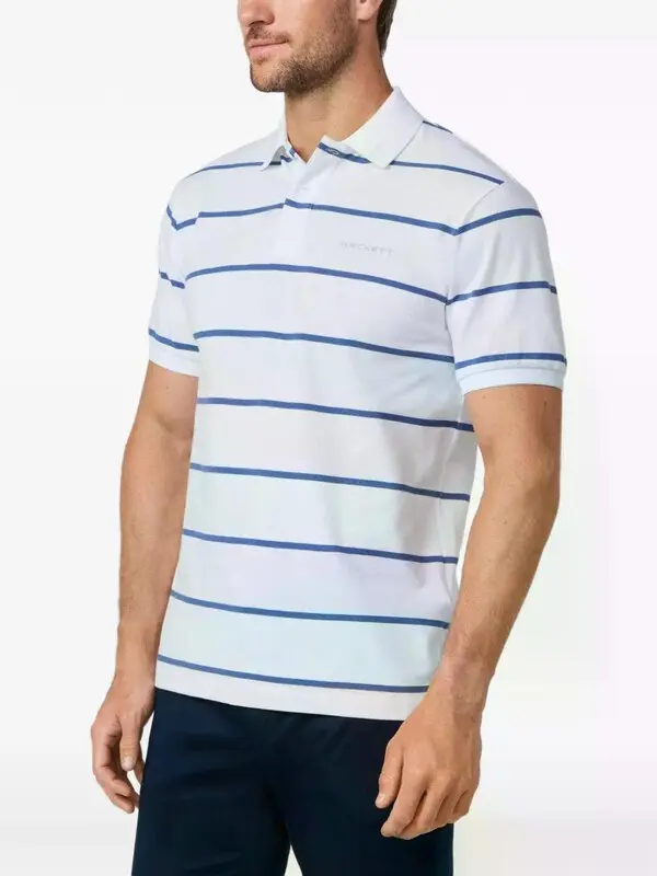 HACKETT LONDON Striped Pique Polo Shirt