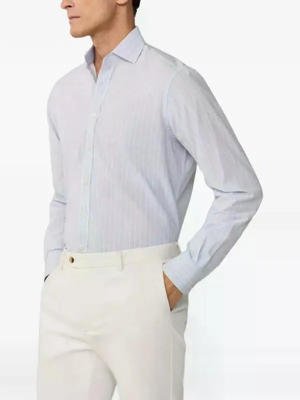 HACKETT LONDON Striped Kent-collar Shirt