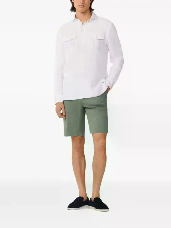 HACKETT LONDON Linen Half-placket Shirt