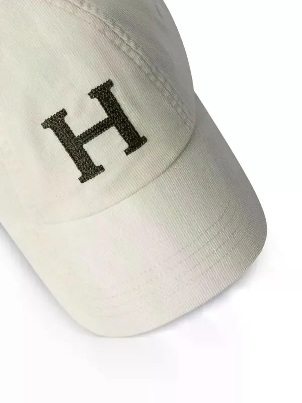 HACKETT LONDON Corduroy Embroidered-logo Cap