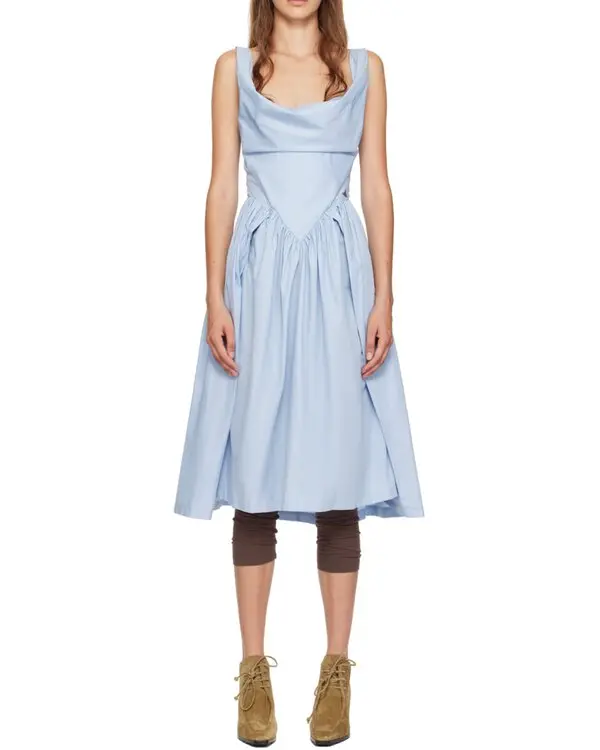 vivienne westwood sunday sleeveless midi dress Vivienne Westwood: Navy Sunday Midi Dress