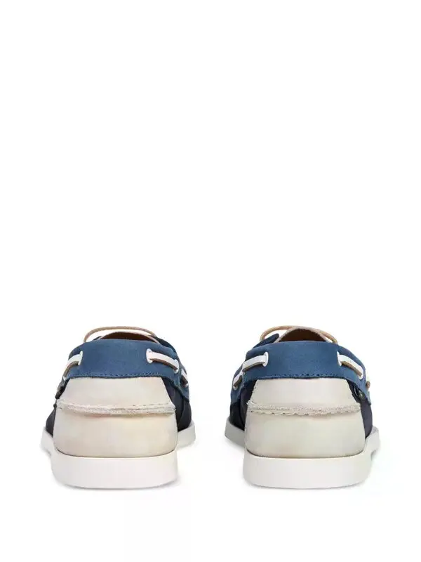 HACKETT LONDON Nubuck Panelled Boat Shoes