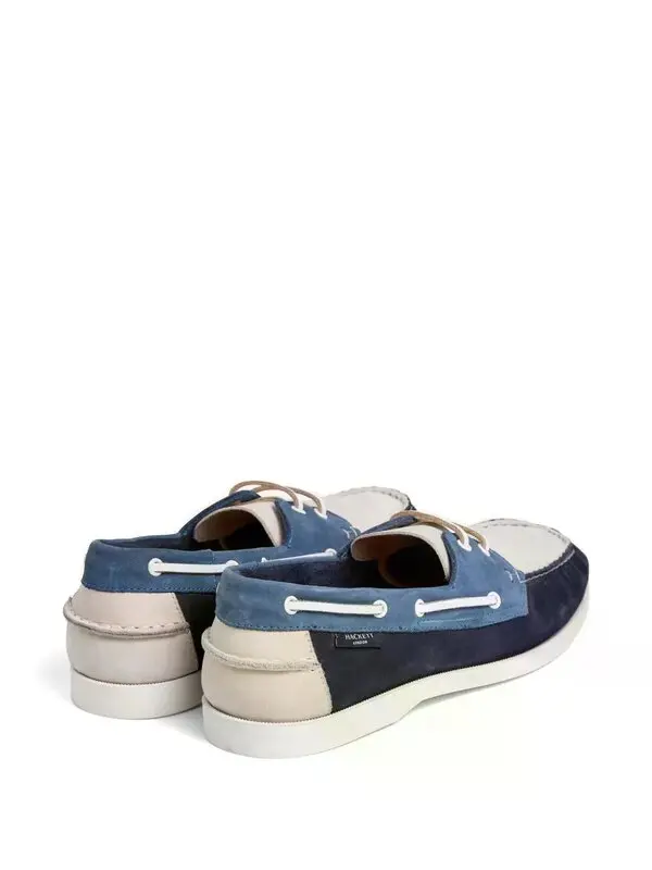 HACKETT LONDON Nubuck Panelled Boat Shoes