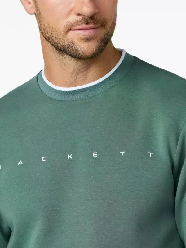 HACKETT LONDON Logo-print Crew-neck Sweater
