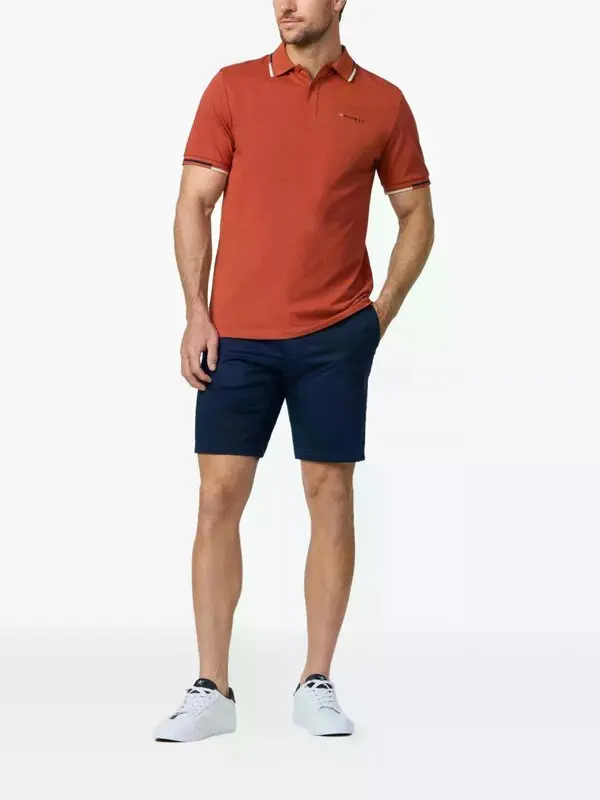 HACKETT LONDON Tipped Jacquard Polo Shirt