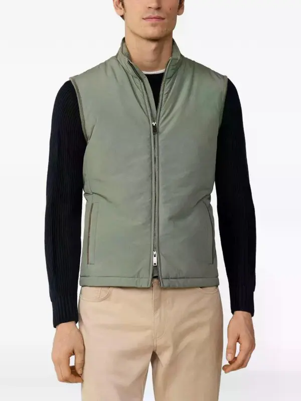 HACKETT LONDON Windsor Faux-suede Trim Gilet