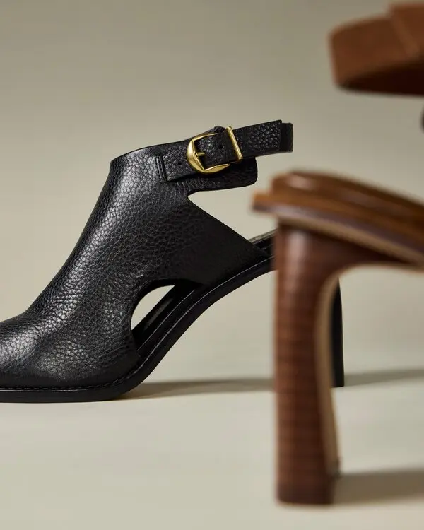 Vince Camuto Fezisha Suede Block Heel Sandal - Black Leather