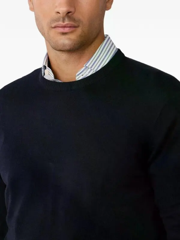 HACKETT LONDON Elbow-patch Crew-neck Sweater