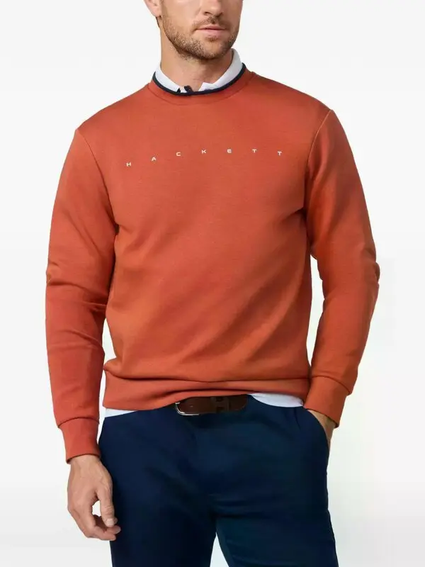 HACKETT LONDON Logo-print Crew-neck Sweater