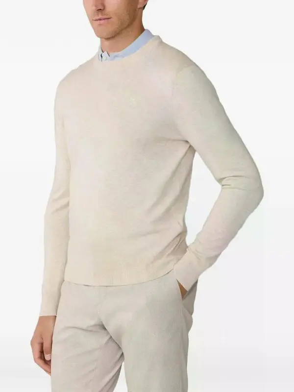 HACKETT LONDON Embroidered-logo Crew-neck Sweater