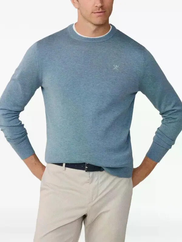 HACKETT LONDON Embroidered Crew-neck Sweater