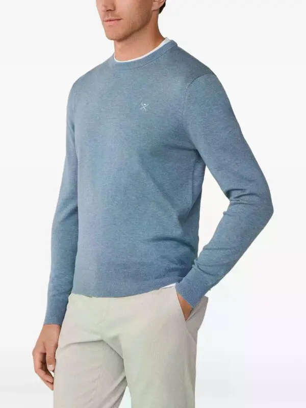 HACKETT LONDON Embroidered Crew-neck Sweater