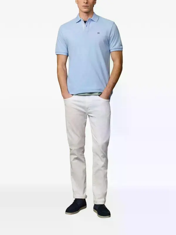 HACKETT LONDON Heritage H-logo Stripe-trim Polo Shirt