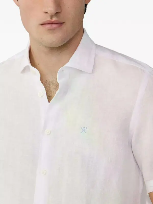 HACKETT LONDON Logo-embroidered Short-sleeve Shirt