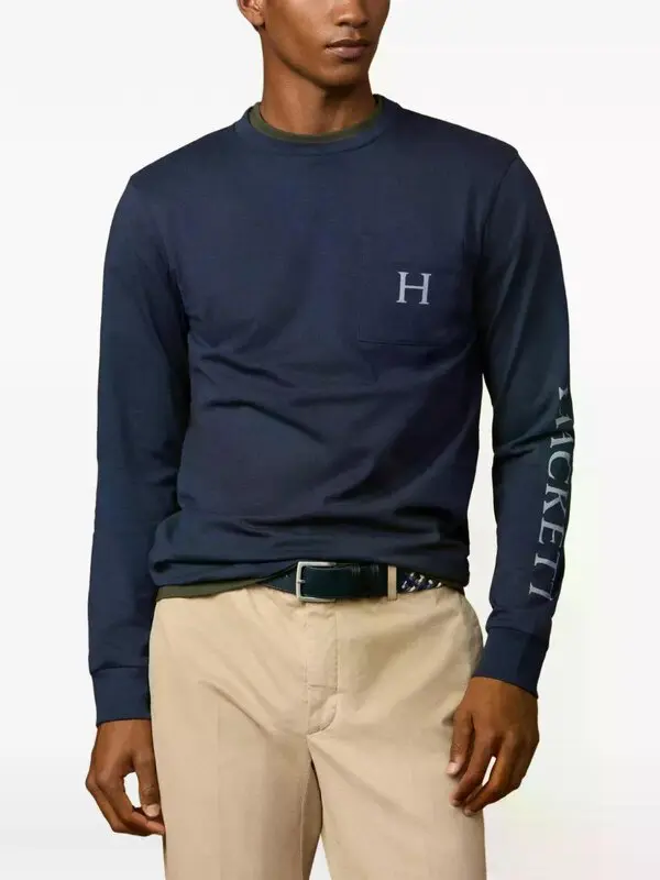 HACKETT LONDON Heritage Peaks Logo-print T-shirt