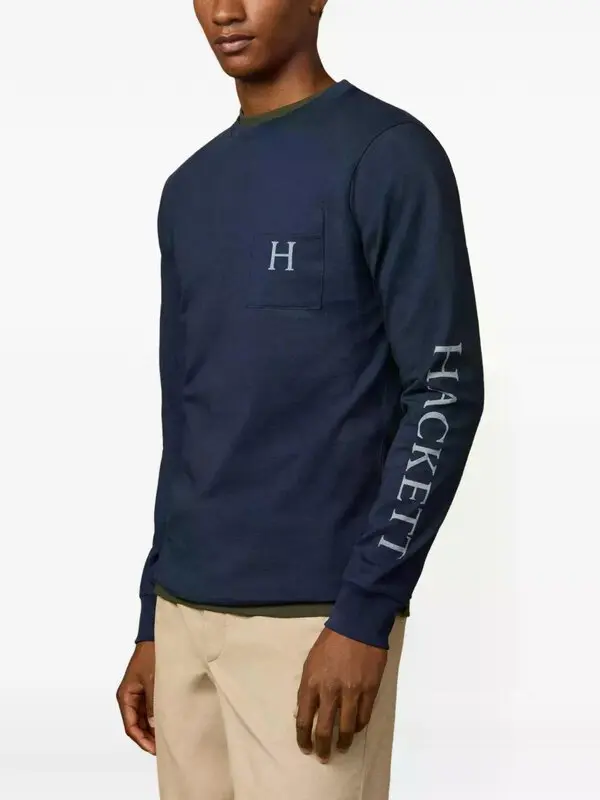 HACKETT LONDON Heritage Peaks Logo-print T-shirt
