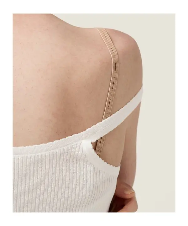 Miu Miu Ribbed Knit Logo Patch Camisole