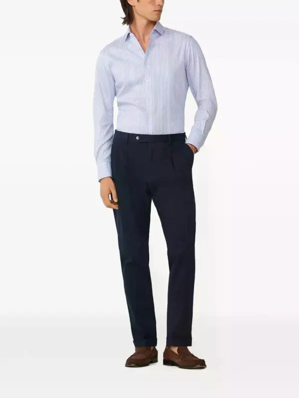 HACKETT LONDON Bengal-stripe Kent-collar Shirt