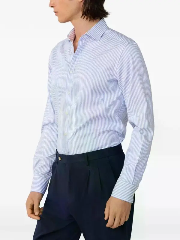 HACKETT LONDON Bengal-stripe Kent-collar Shirt