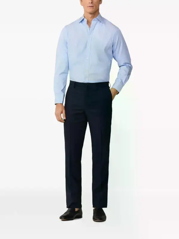 HACKETT LONDON Poplin Striped-trim Shirt