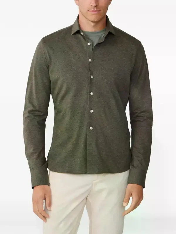 HACKETT LONDON Kent-collar Pique-jersey Shirt