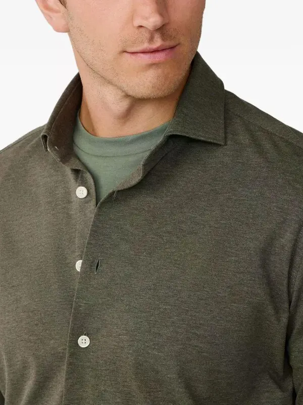 HACKETT LONDON Kent-collar Pique-jersey Shirt
