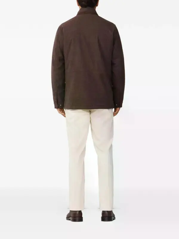 HACKETT LONDON Herringbone High Neck Jacket