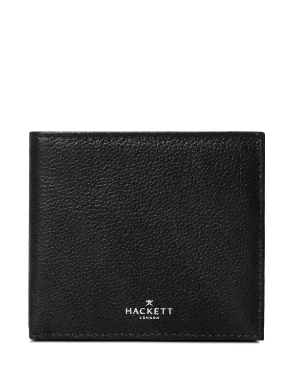 HACKETT LONDON Logo-detail Leather Wallet - Black