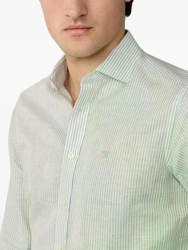 HACKETT LONDON Bengal-stripe Kent-collar Shirt