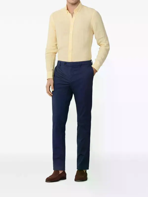 HACKETT LONDON Brompton Button-down Linen Shirt