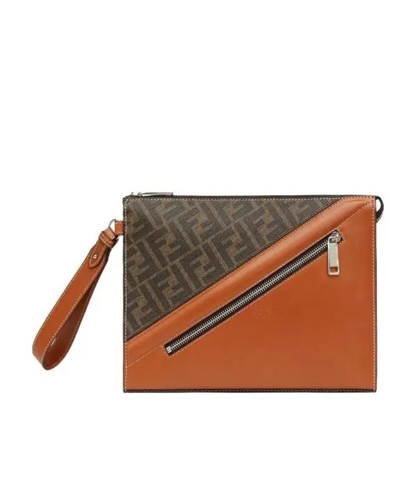 Fendi Ff Panelled Zipped Pouch