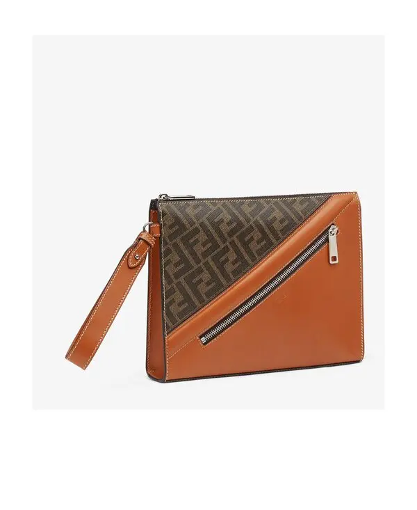 Fendi Ff Panelled Zipped Pouch