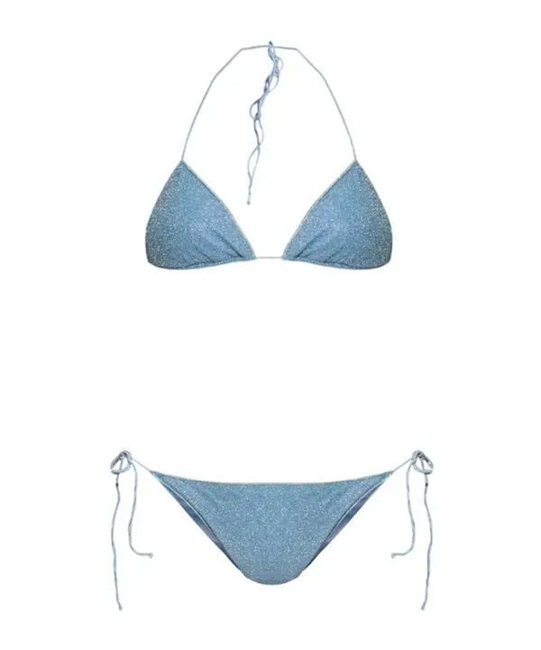 Oseree Glitter-detailing Bikini - Blue