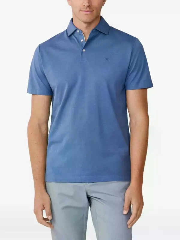 HACKETT LONDON Embroidered Buttoned Polo Shirt