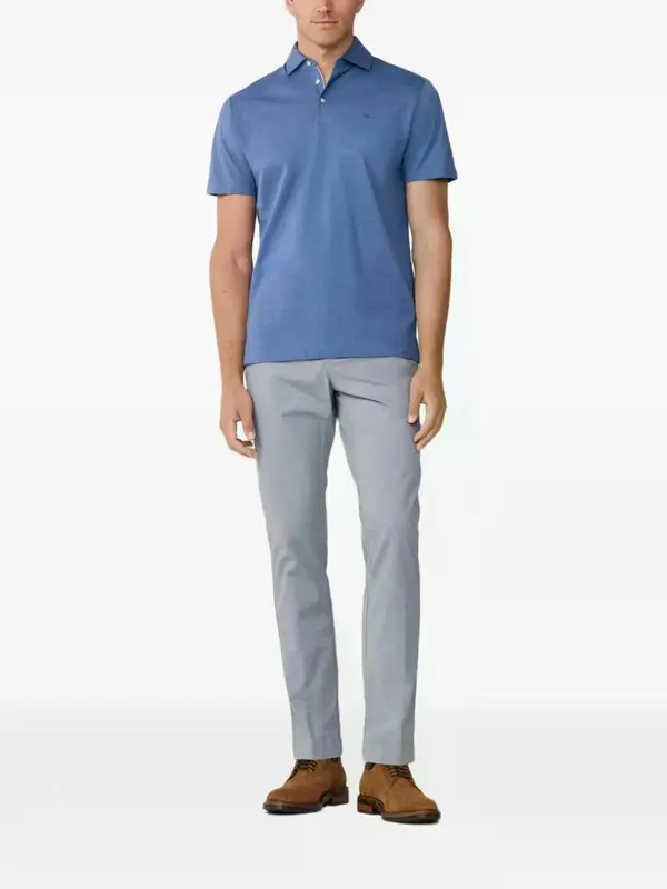 HACKETT LONDON Embroidered Buttoned Polo Shirt