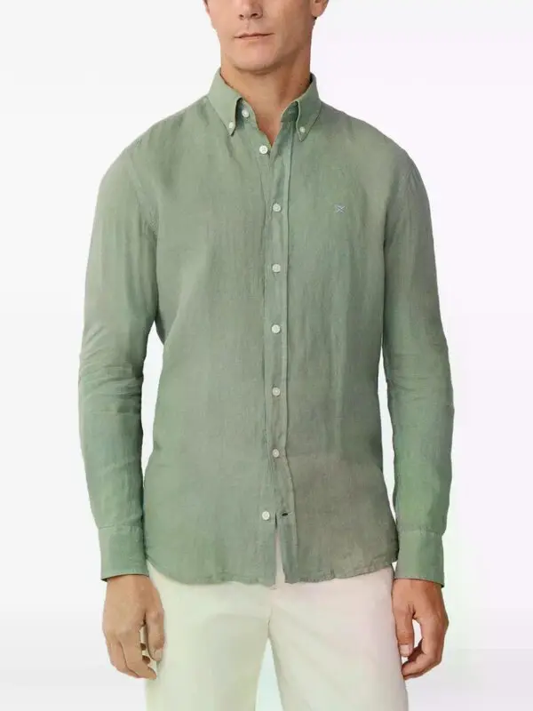 HACKETT LONDON Brompton Button-down Linen Shirt