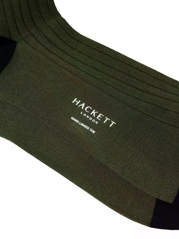 HACKETT LONDON Ribbed-knit Mercerised-cotton Socks