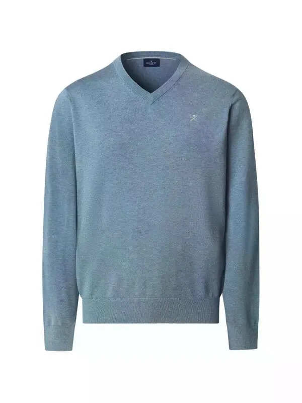 HACKETT LONDON V-neck Embroidered Sweater